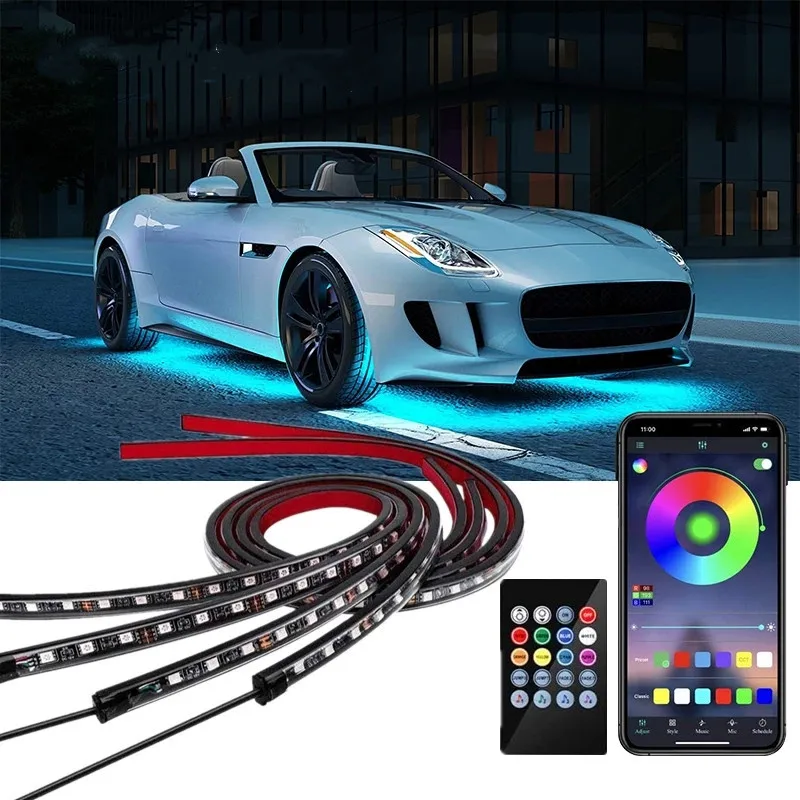 Car-Underglow-Neon-Light-LED-Flexible-Strips-RGB-Remote-App-Control ...