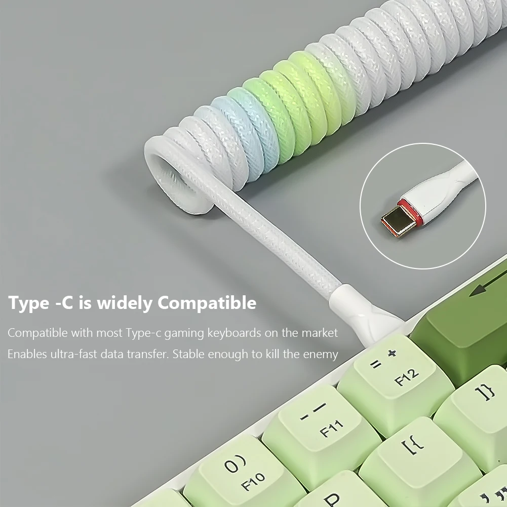 Type-C To USB Aviator Cable Fast Transmission Woven Aviator Coiling ...