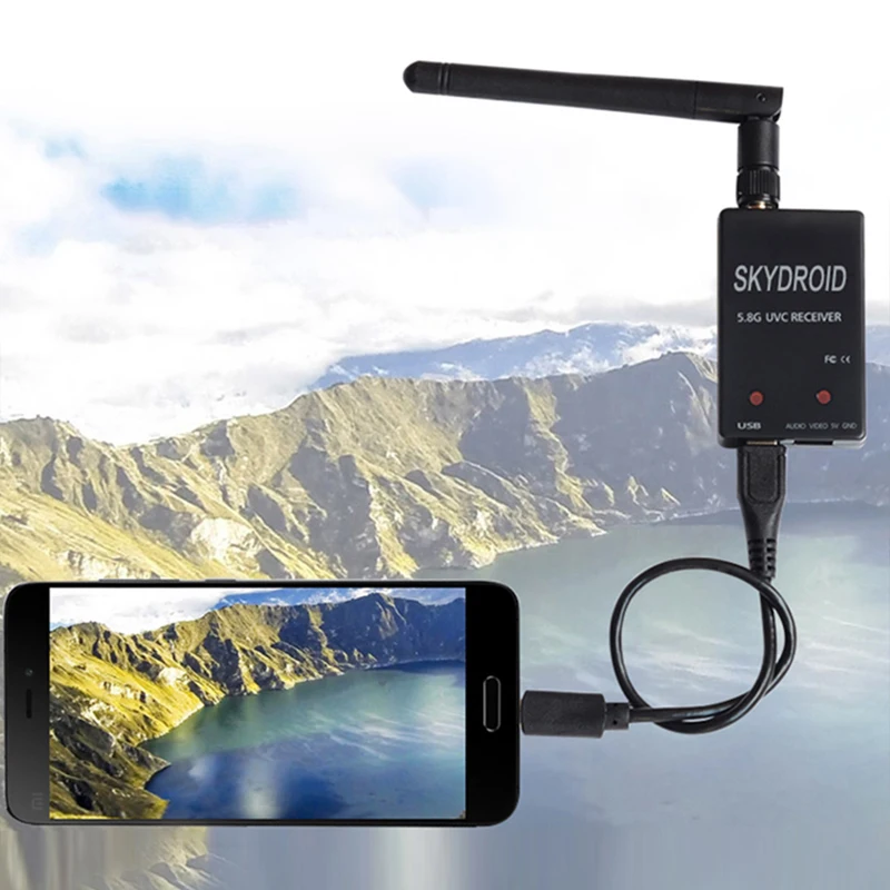 SKYDROID 5.8Ghz 150CH FPV Receiver UVC 5.8G Dual Receiver Double Single Antenna OTG Smartphone For Android Phone RC Drone Parts AliExpress 26