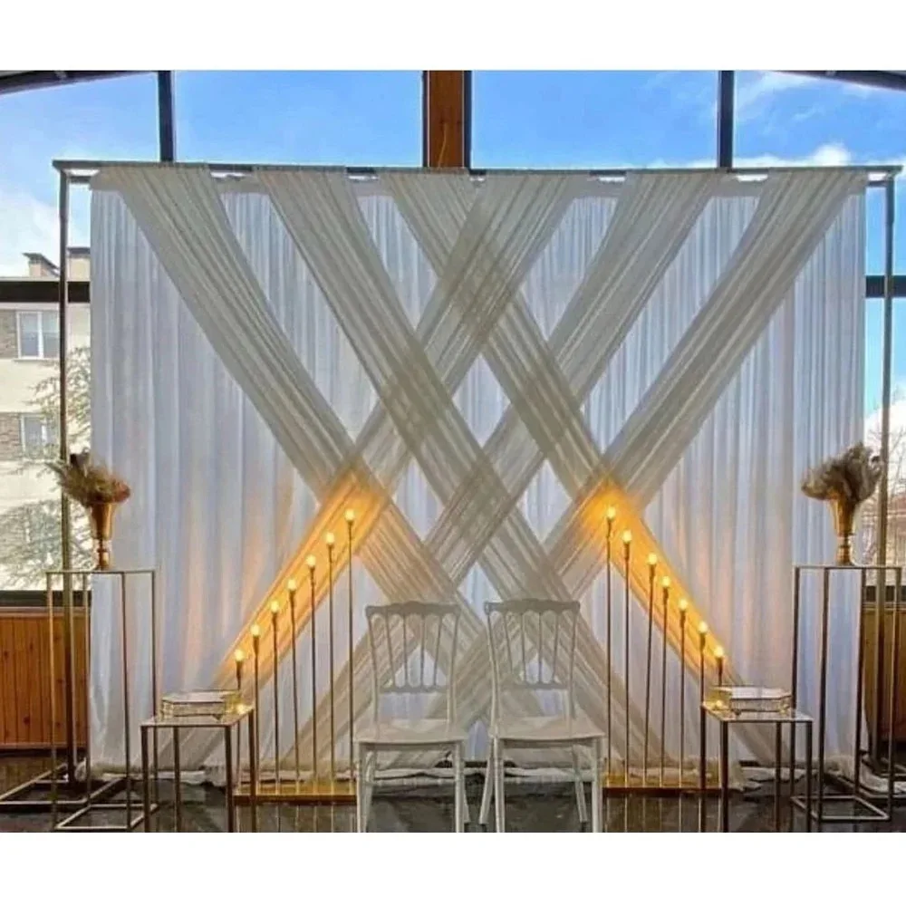 10x10Ft/3x3M Crossing Wedding Backdrop Curtain Separated 6 Panels Party ...