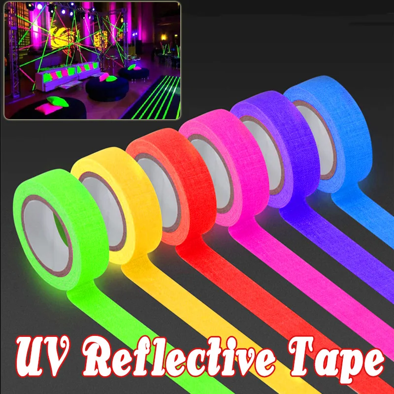 5Meter-6-Colors-Neon-Gaffer-Cloth-Tape-Fluorescent-Rainbow-Color-Party ...