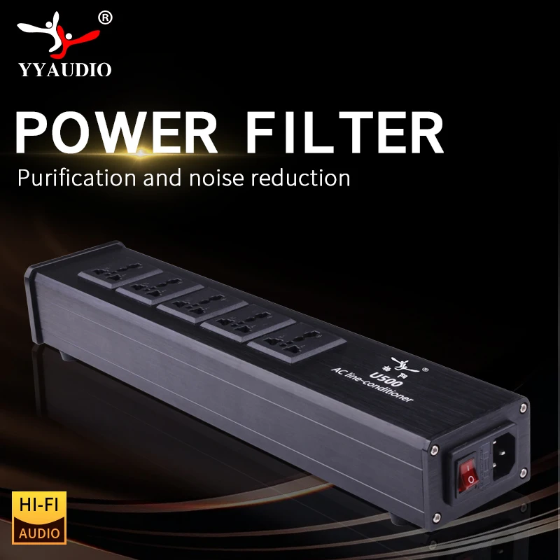 5-position AC Socket 10A 50-60KHz Hi-End Hifi Theater Audio AC Power ...
