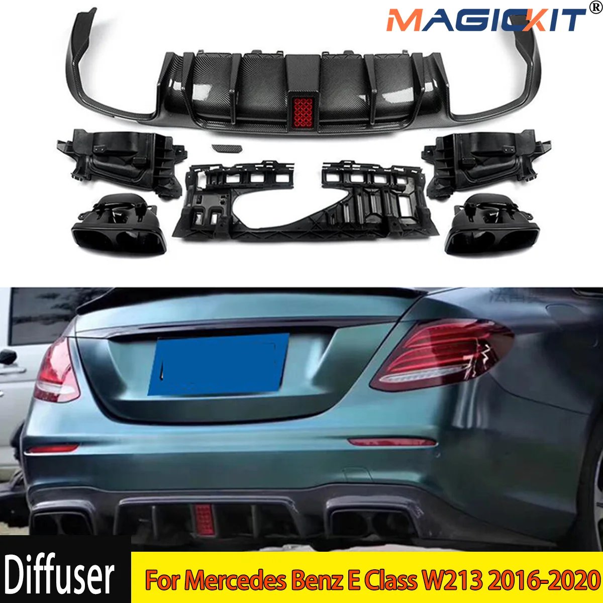 AMG E63 Style Front Bumper Diffuser Lip For Mercedes Benz E Class W213 ...