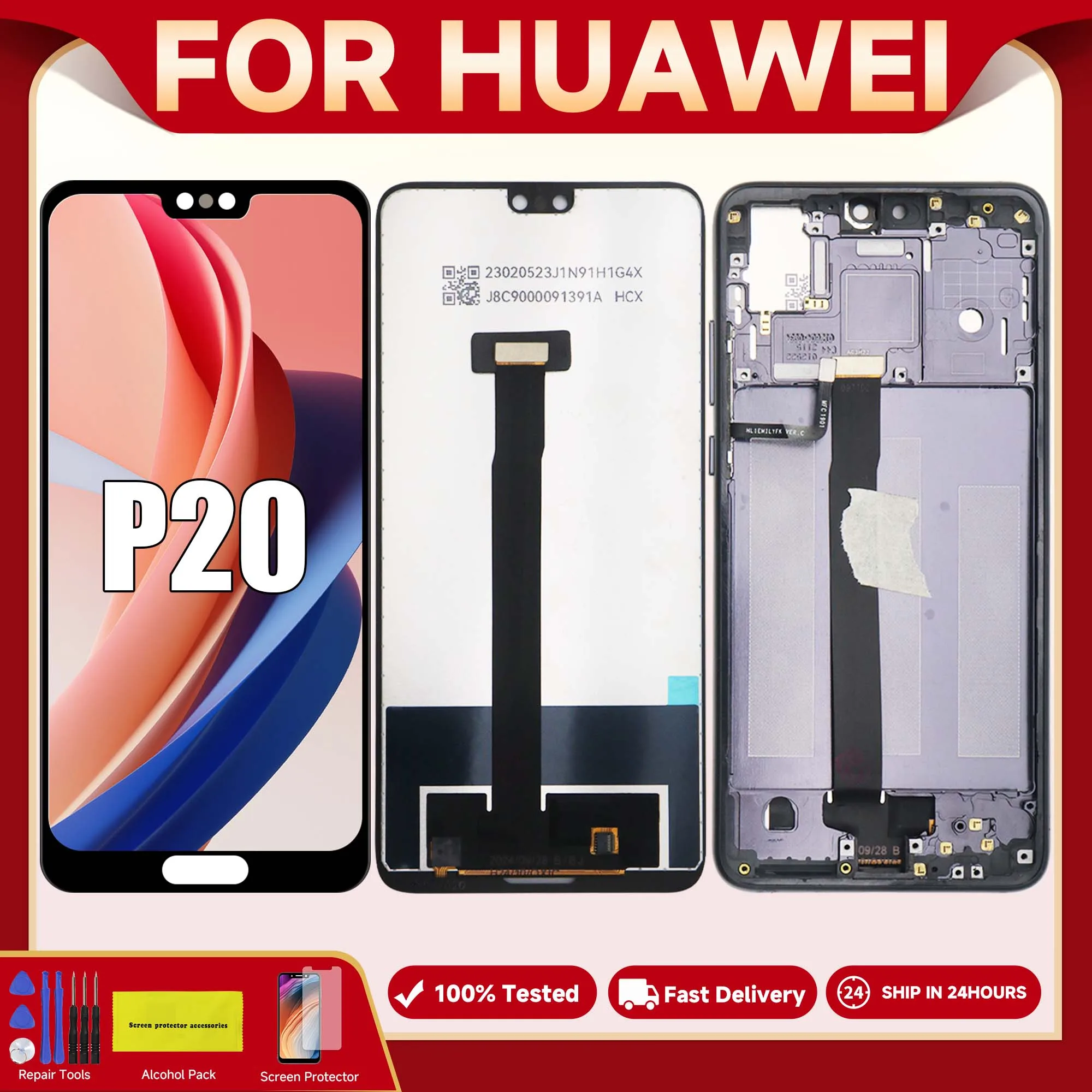 For HUAWEI P20 5.8''For EML-L29C L09C AL00 TL00 L29 L09 LCD Display ...