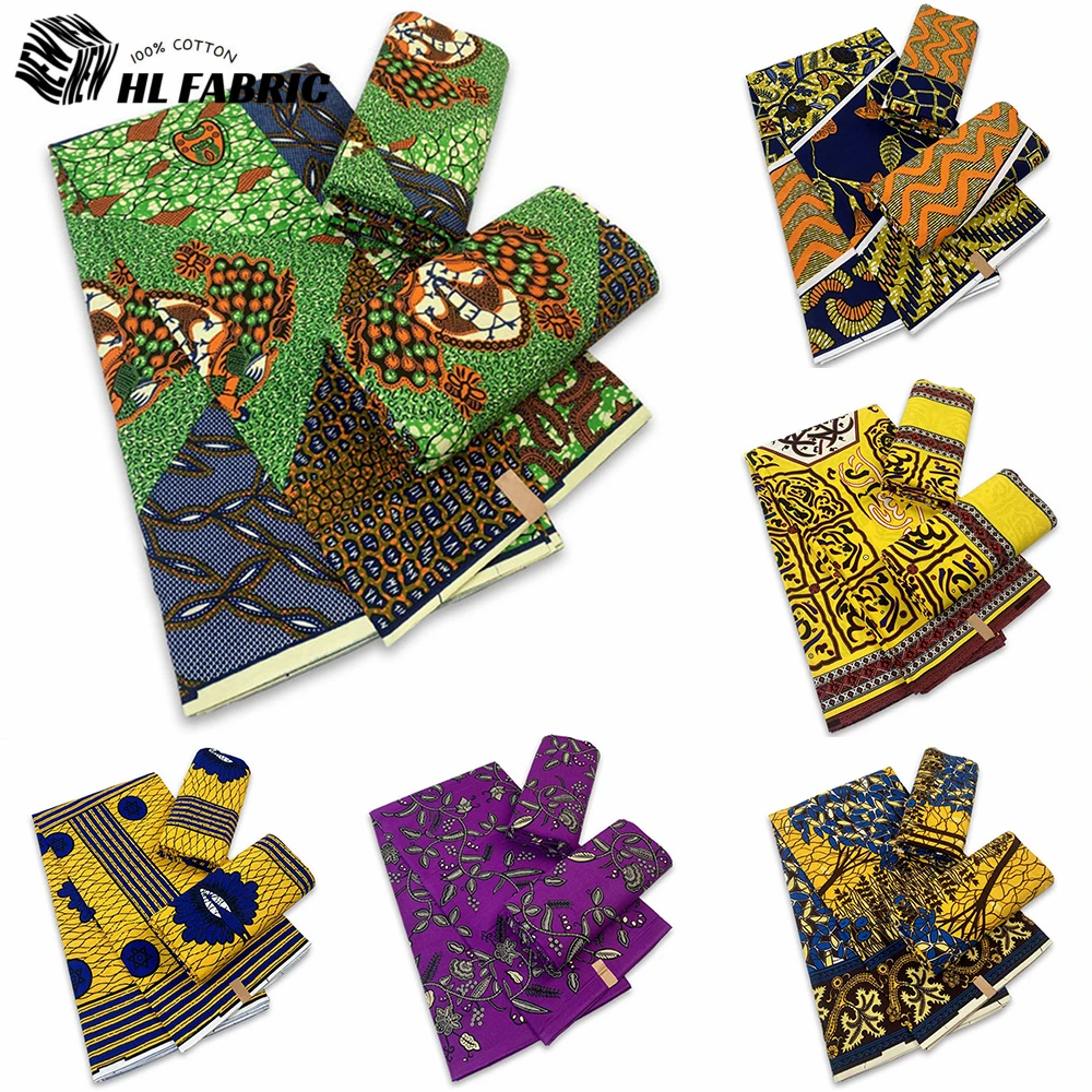 African Wax Fabric 6yards Veritable Wax Nigerian Ankara Block Prints ...