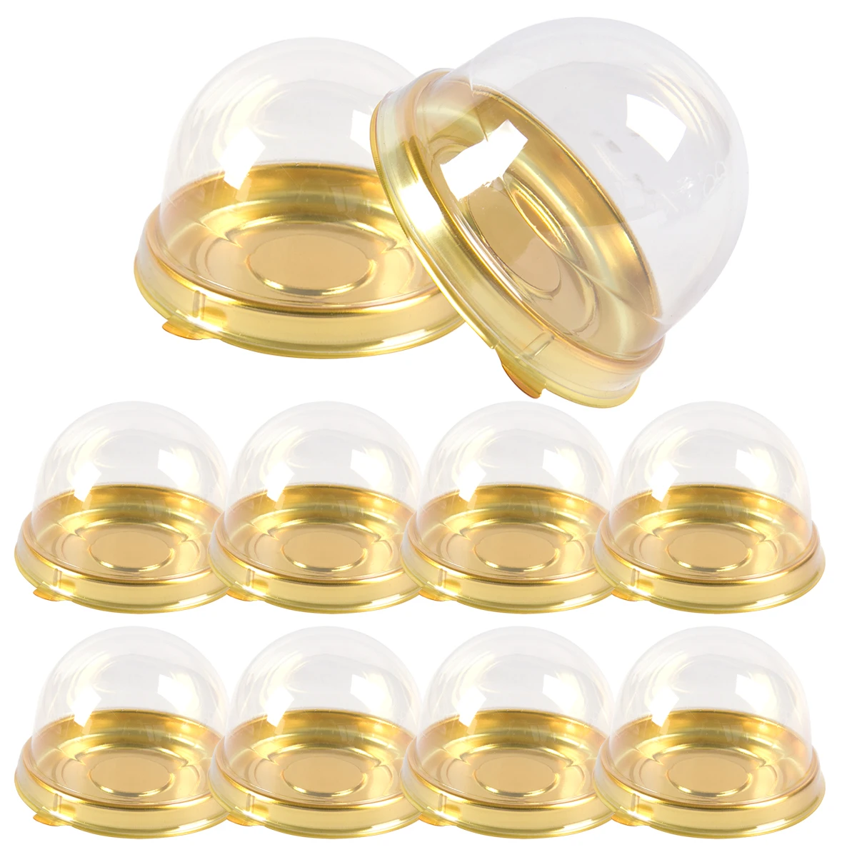 10pcs-Mini-Transparent-Cake-Box-Container-Transparent-Cupcake-Dome ...