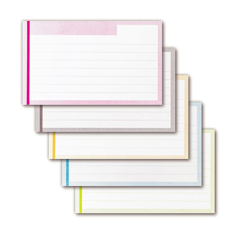 100-Pcs-Five-Color-European-Multi-Purpose-Index-Card-3-x5-Inch-Message ...
