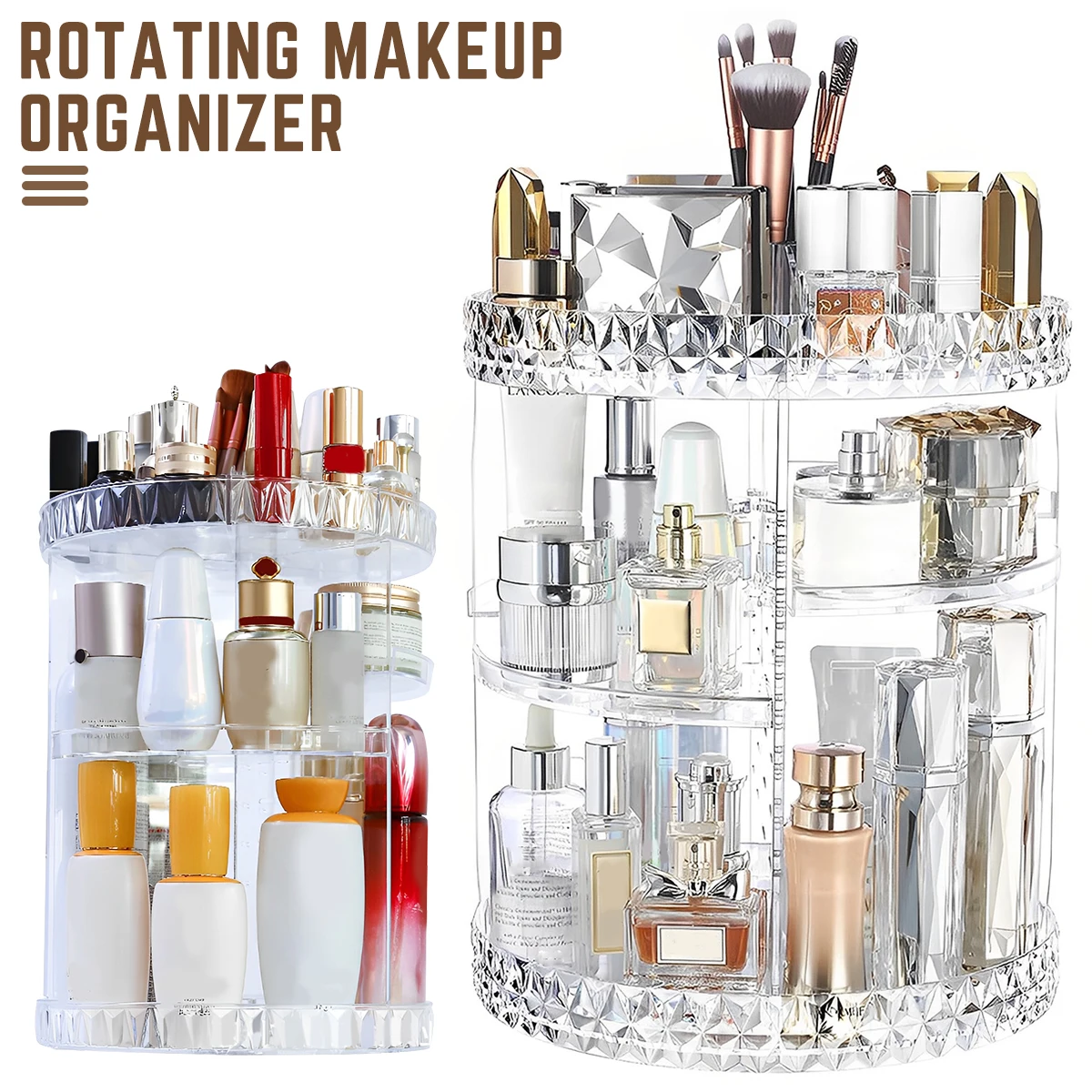 3-Tiers-Rotating-Makeup-Organizer-360-Spinning-Large-Capacity-Makeup ...
