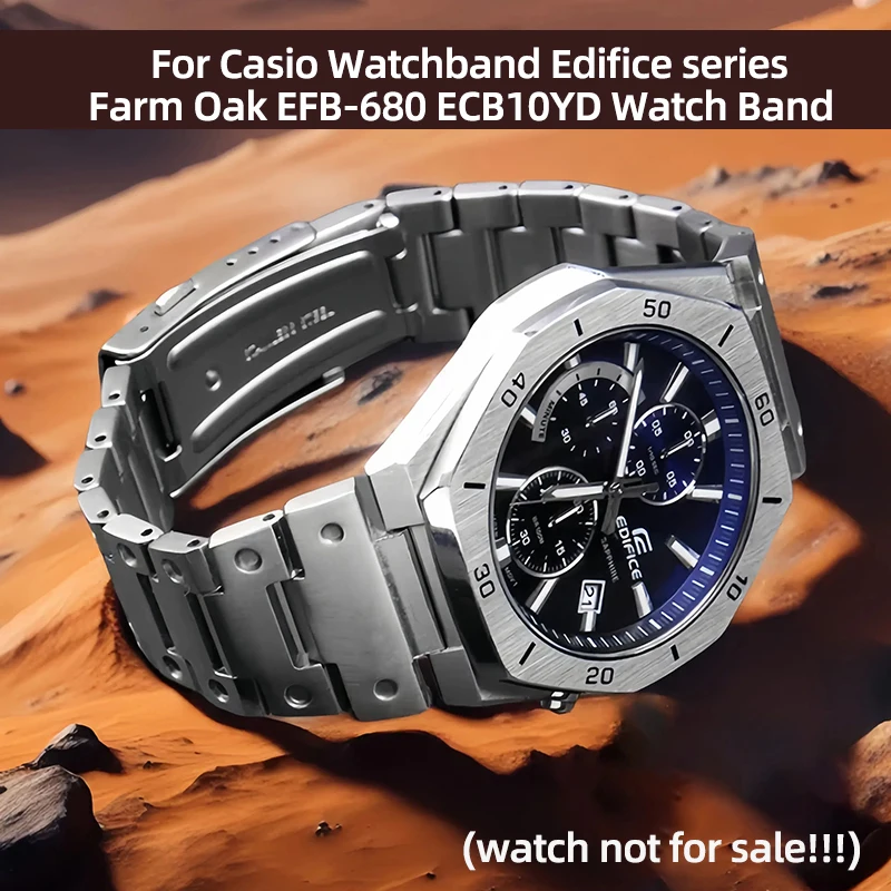 Metal Stainless steel Strap For Casio Watchband Edifice series Farm Oak ...