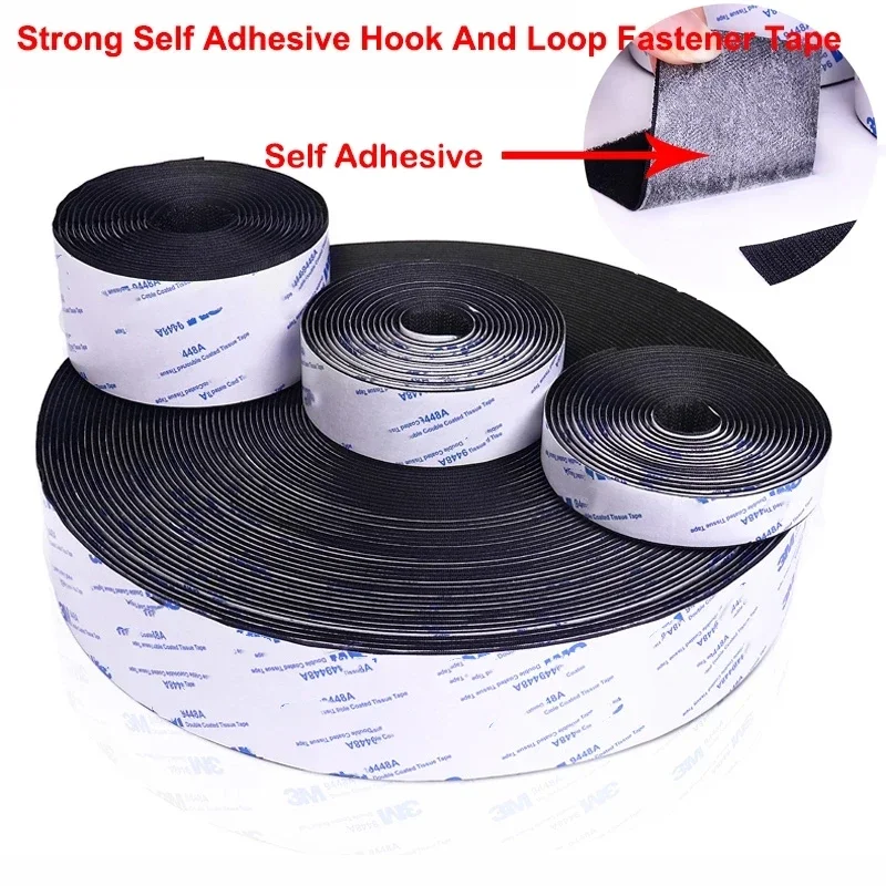 1M/Pairs Strong Self Adhesive Hook and Loop Fastener Tape Nylon Sticker ...