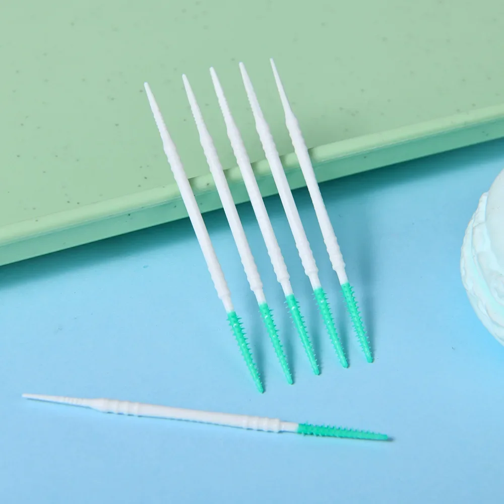 50pcs-Double-end-Interdental-Brush-Orthodontic-Clean-Between-Teeth ...