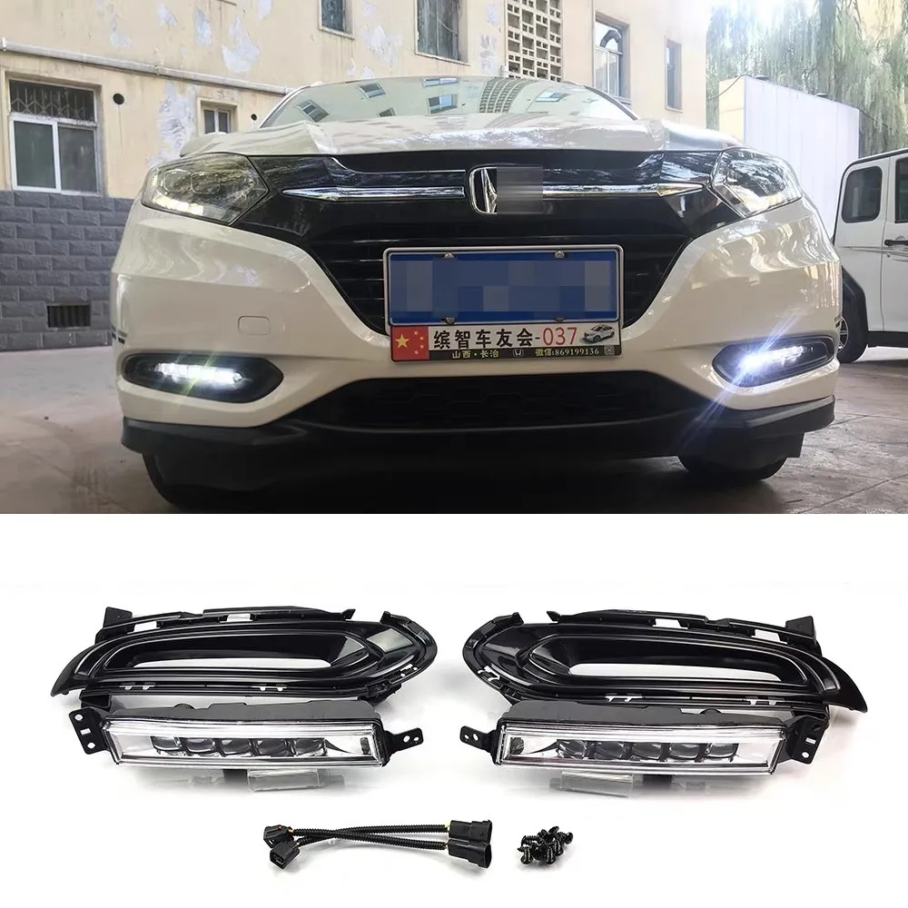 Daytime Running Light Fog Lamp DRL For Honda HRV HR-V Vezel 2015-2018, LED Fog Lights With ...