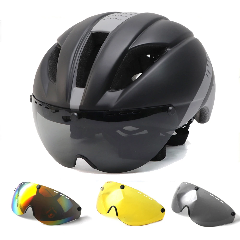 Time Trial Helmet Cycling | Aero Helmet Tt Time Trial | Bicycle Goggles ...