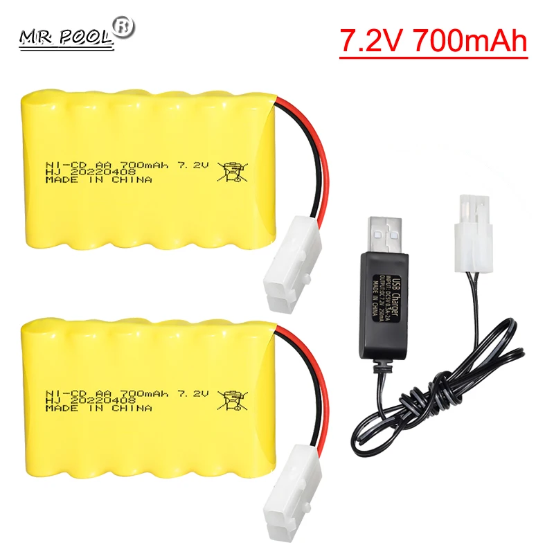7-2v-700mah-NiCD-Rechargeable-Battery-Charger-For-Rc-toy-Car-Boat-Tank ...