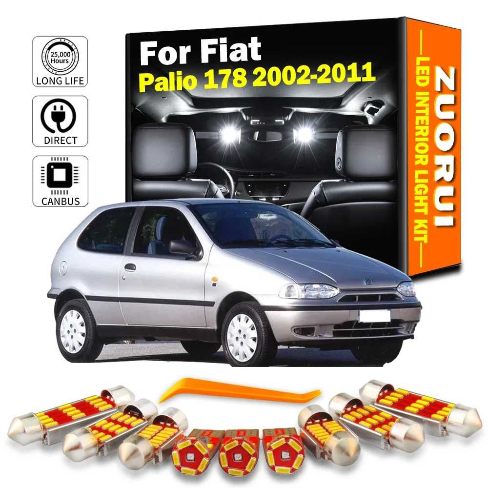 ZUORUI 7Pcs Canbus Car LED Interior Map Dome Trunk Light Kit For Fiat ...