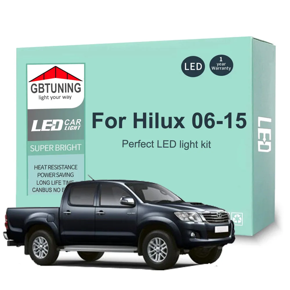 9Pcs-Canbus-LED-Interior-Light-Bulb-Kit-For-Toyota-Hilux-2006-2007-2008 ...