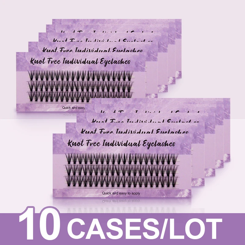 FAIRYTIS 10pcs Individual Lashes 3 Rows Clusters Eyelash Extension 10 ...