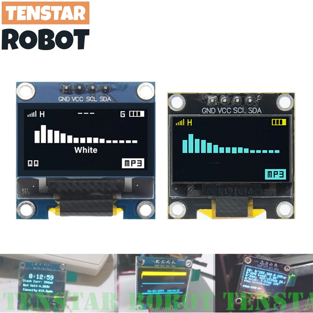 0-96-pollici-OLED-SSD1306-bianco-blu-giallo-128-x64-IIC-I2C-modulo ...