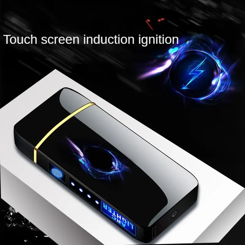 Electric Lighter Double Arc LED Display USB Rechargeable Smoking ...