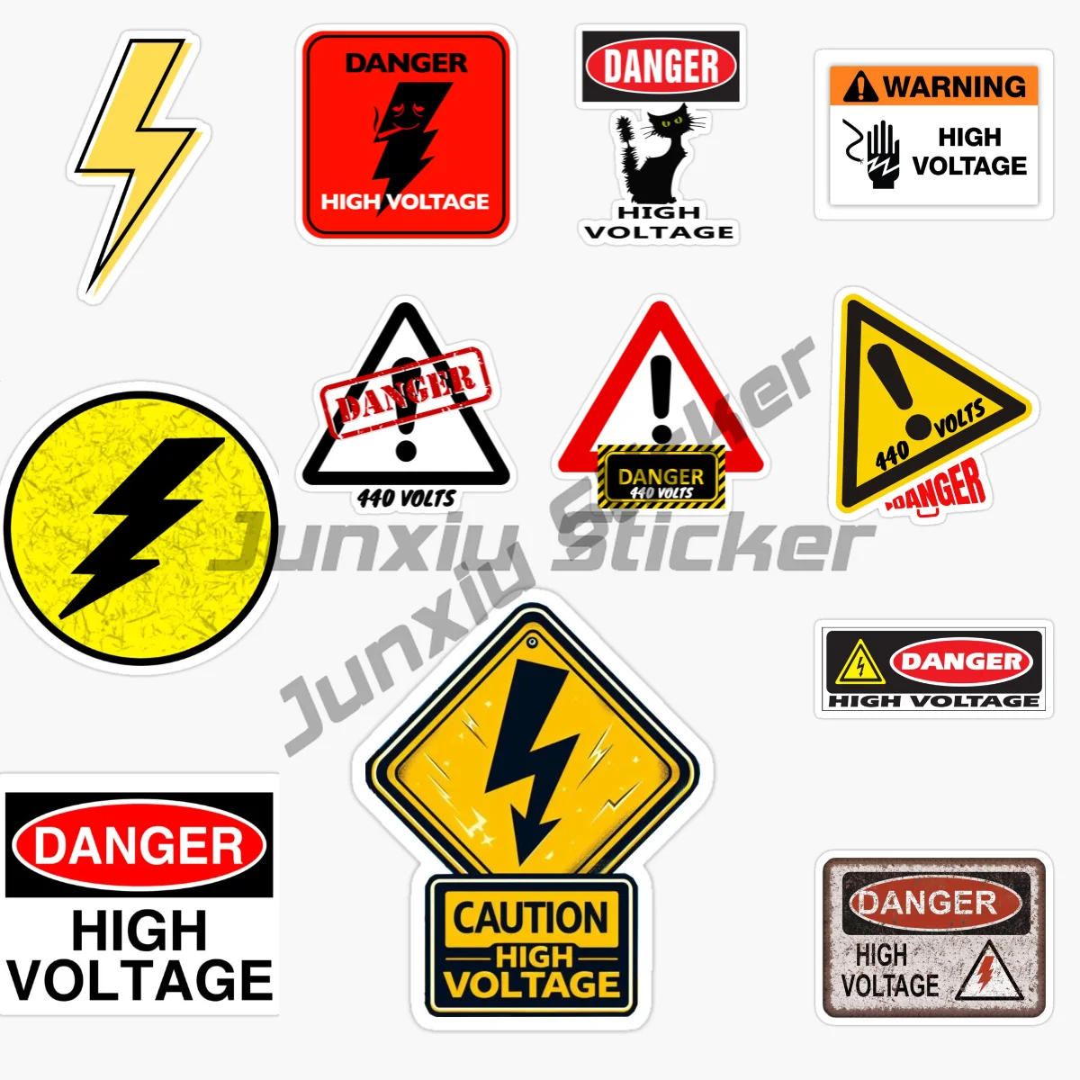 Warning Danger Danger High Voltage Hazard Be Careful There Is ...
