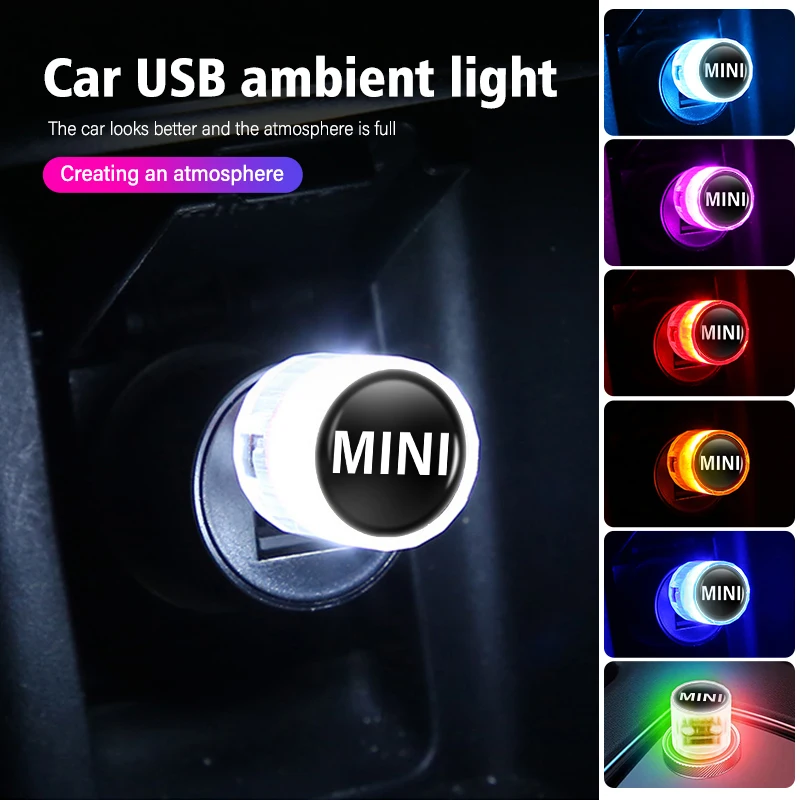 Luces-LED-de-ambiente-USB-para-coche-luz-nocturna-de-Color-para ...