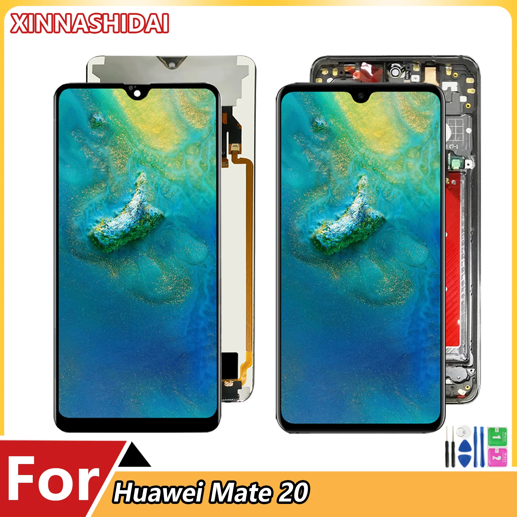6.53'' Original LCD For Huawei Mate 20 LCD Display HMA L29 L09 LX9 AL00 ...