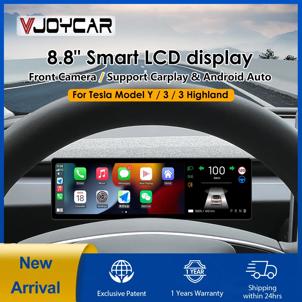8-8-inches-New-Dashboard-Screen-For-Tesla-Model-3-Y-Support-Wireless ...