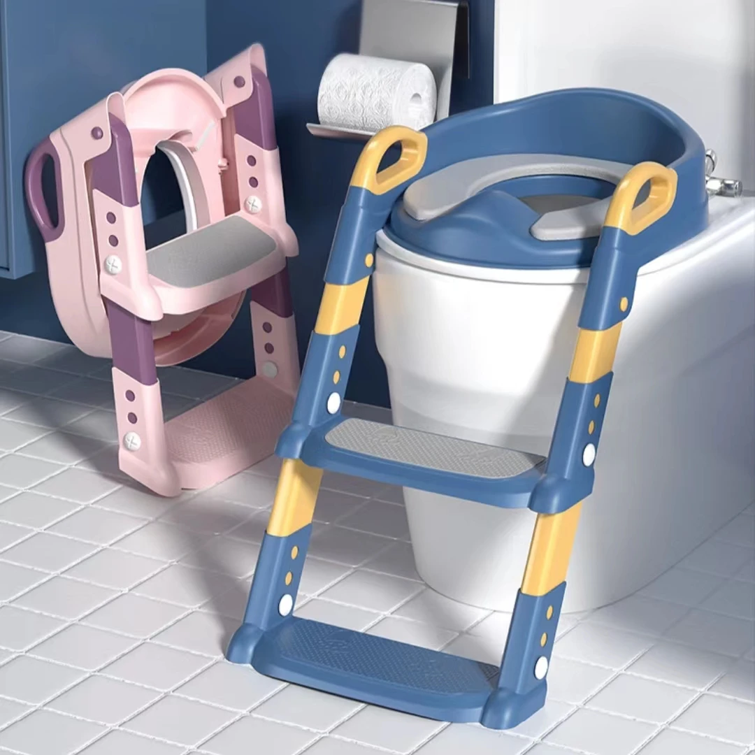 Children-s-Toilet-Stair-Style-Boys-Girls-Baby-Ladder-Folding-Pot-With ...