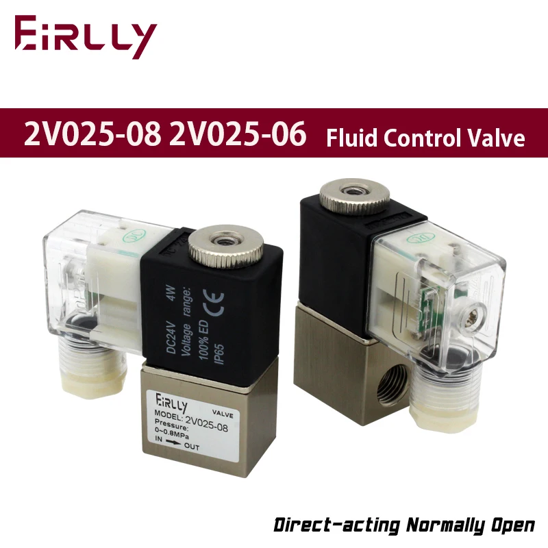 2V025 08 2V025 06 Normally Open 12V 24V 220V 1/4" BSP 2 Way 2 Position ...
