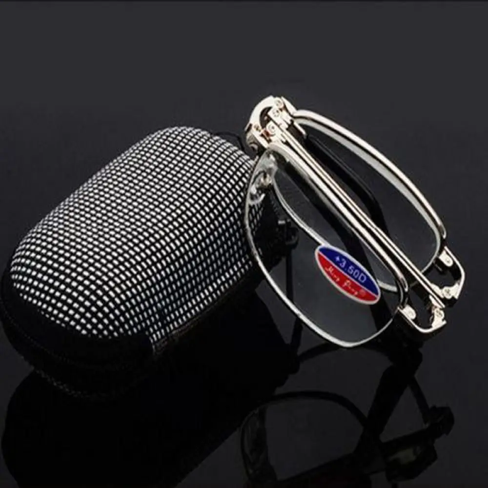 +1/ +1.5/ +2 /+2.5/ +3 Hot Metal Frame Folded Reading Glass Foldable ...