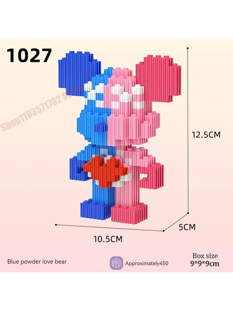 Microparticles-Love-Bear-Nano-Building-Blocks-MOC-Animals-Model-Micro ...