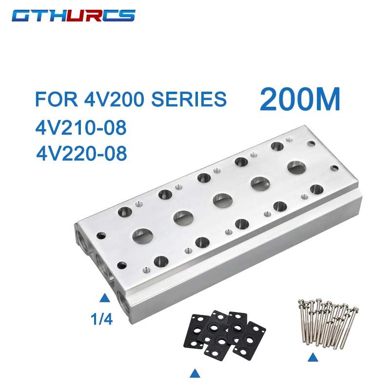 Pneumatic-Solenoid-plate-bottom-4V210-08-4V220-08-Base-Board-Air ...