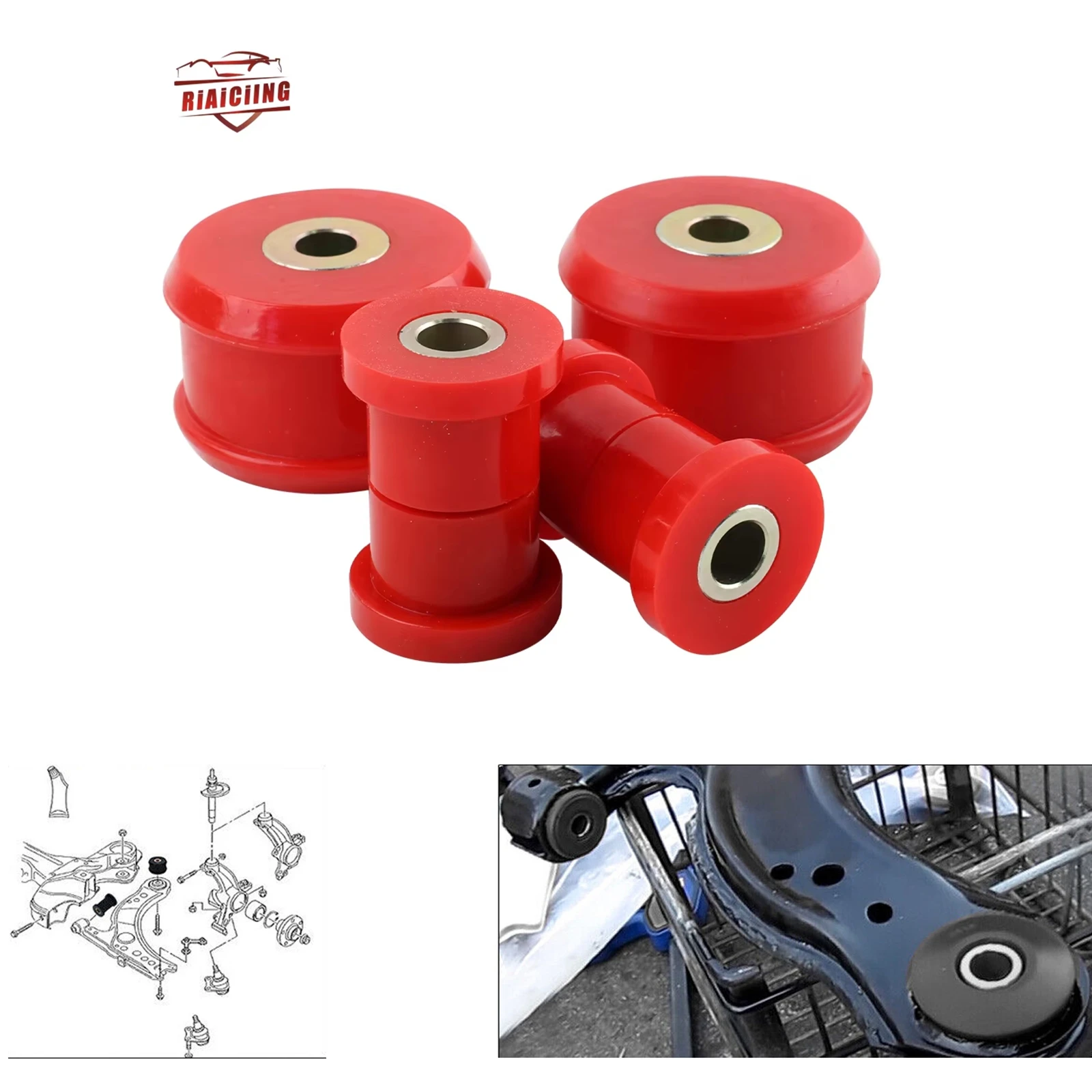 Front Polyurethane Control Arm Bushing Kit (Racing Style) for1985-06 VW ...