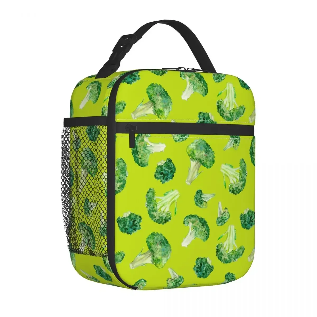 Watercolor-Broccoli-Colorful-Merch-Insulated-Lunch-Bag-School-Vegetable ...