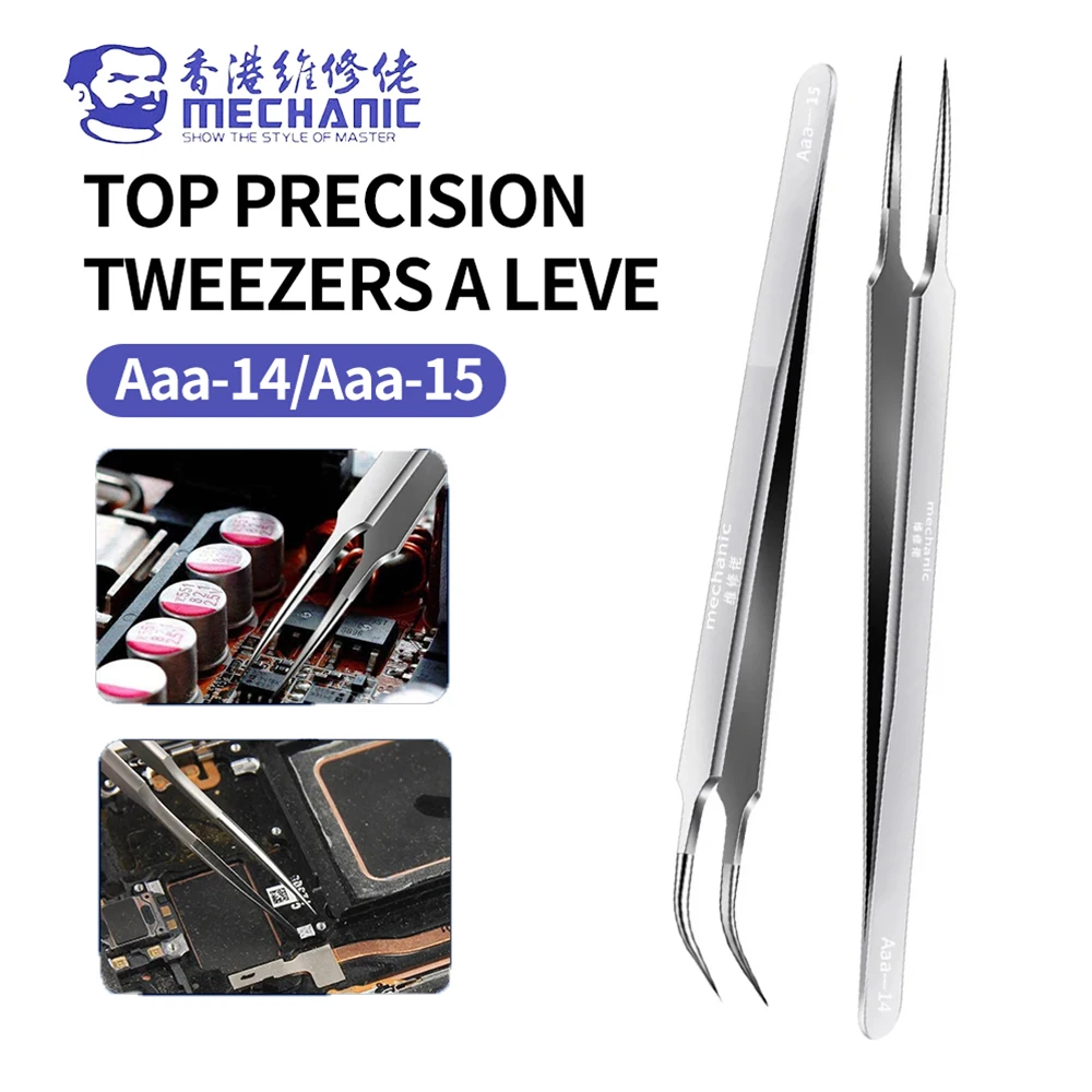 MECHANIC Aaa-14 Aaa-15 Stainless Steel High Hardness Extended Tweezers ...