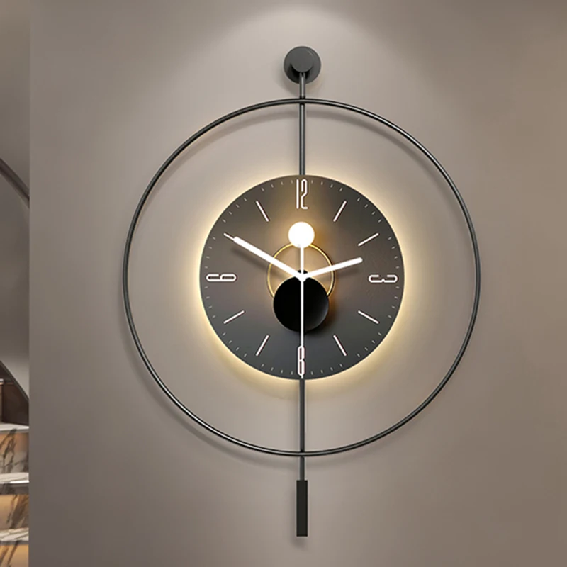 Nordic-With-Photo-Frame-Wall-Clock-Luxury-Designer-Gold-Round-Wall ...