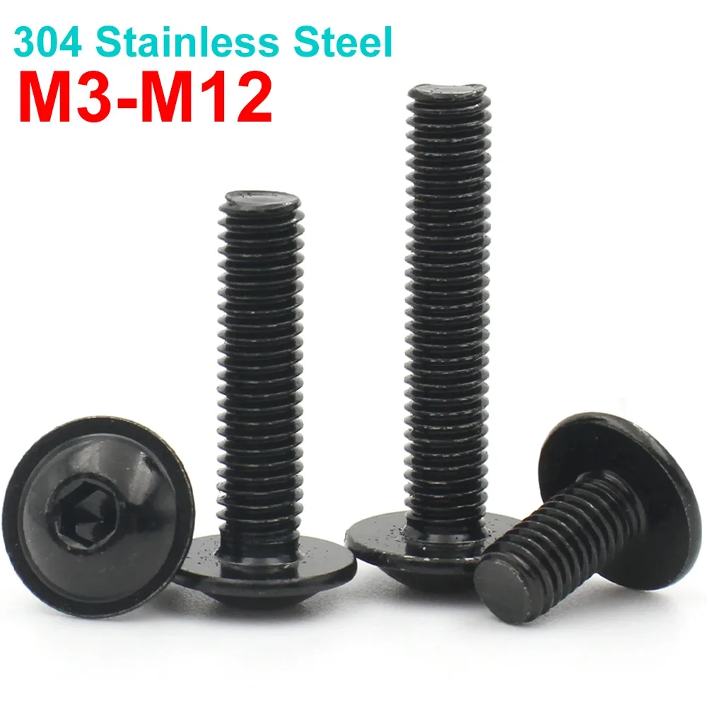 1-20pcs-M3-M4-M5-M6-M8-M10-M12-304-Stainless-Steel-Hexagon-Hex-Socket ...