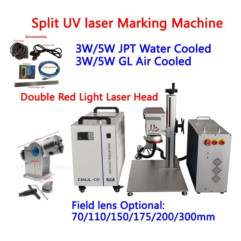 5W-JPT-Ultraviolet-Ray-Purple-Cold-Light-3W-UV-Laser-Marking-Machine ...