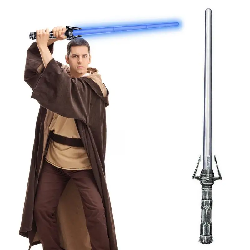 Dual-Lightsaber-com-espadas-telesc-picas-extens-veis-e-dobr-veis-sabres ...
