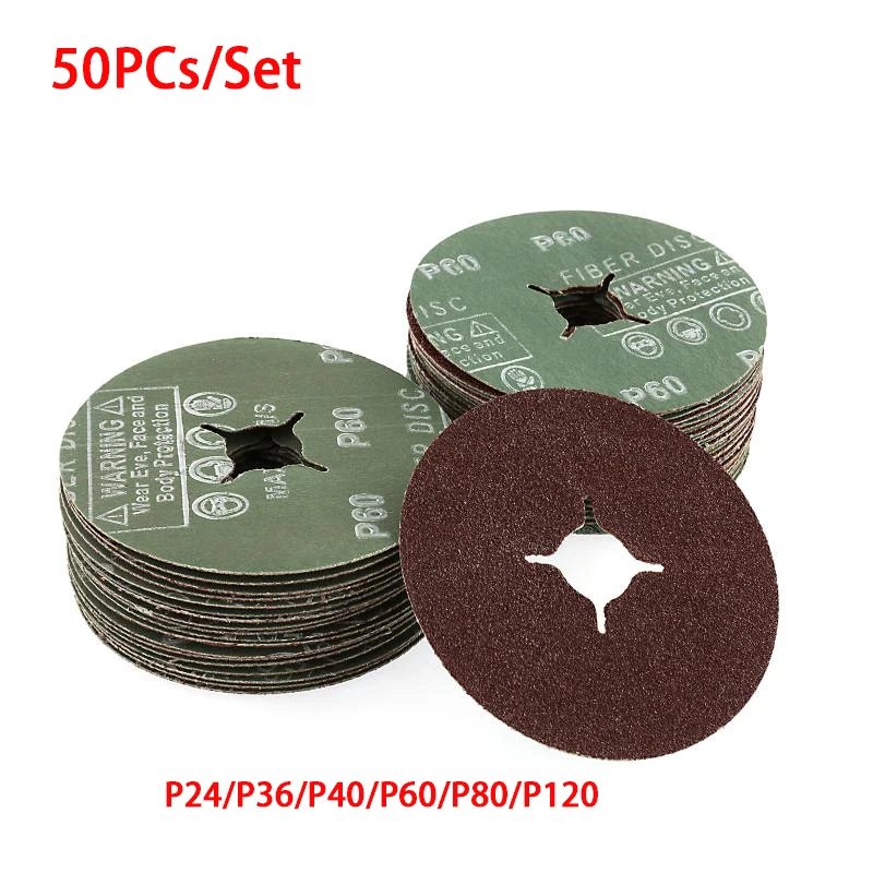 50Pcs-Sandpaper-Disc-P24-P36-P40-P60-P80-P120-Abrasive-Sanding-Disc ...