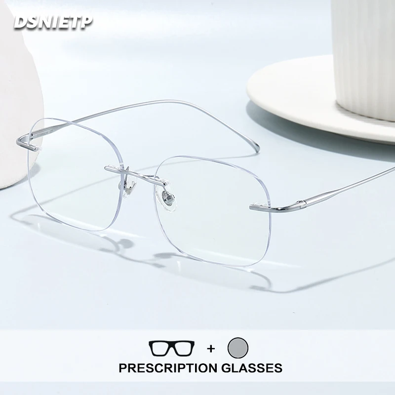 High Quality Frameless Reading Glasses Women Anti Blue Light ...