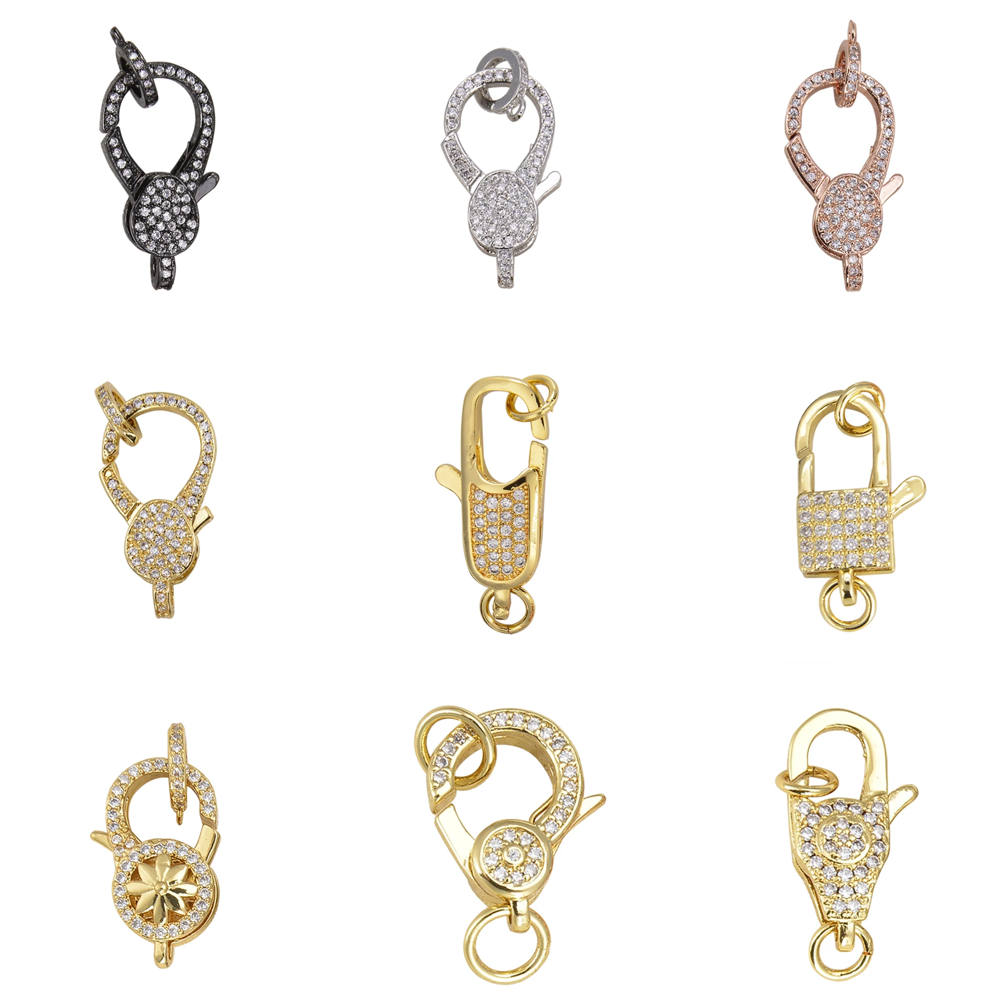 10 Pieces DIY Luxury Accessorie Fasteners Connector Lobster Clasps ...