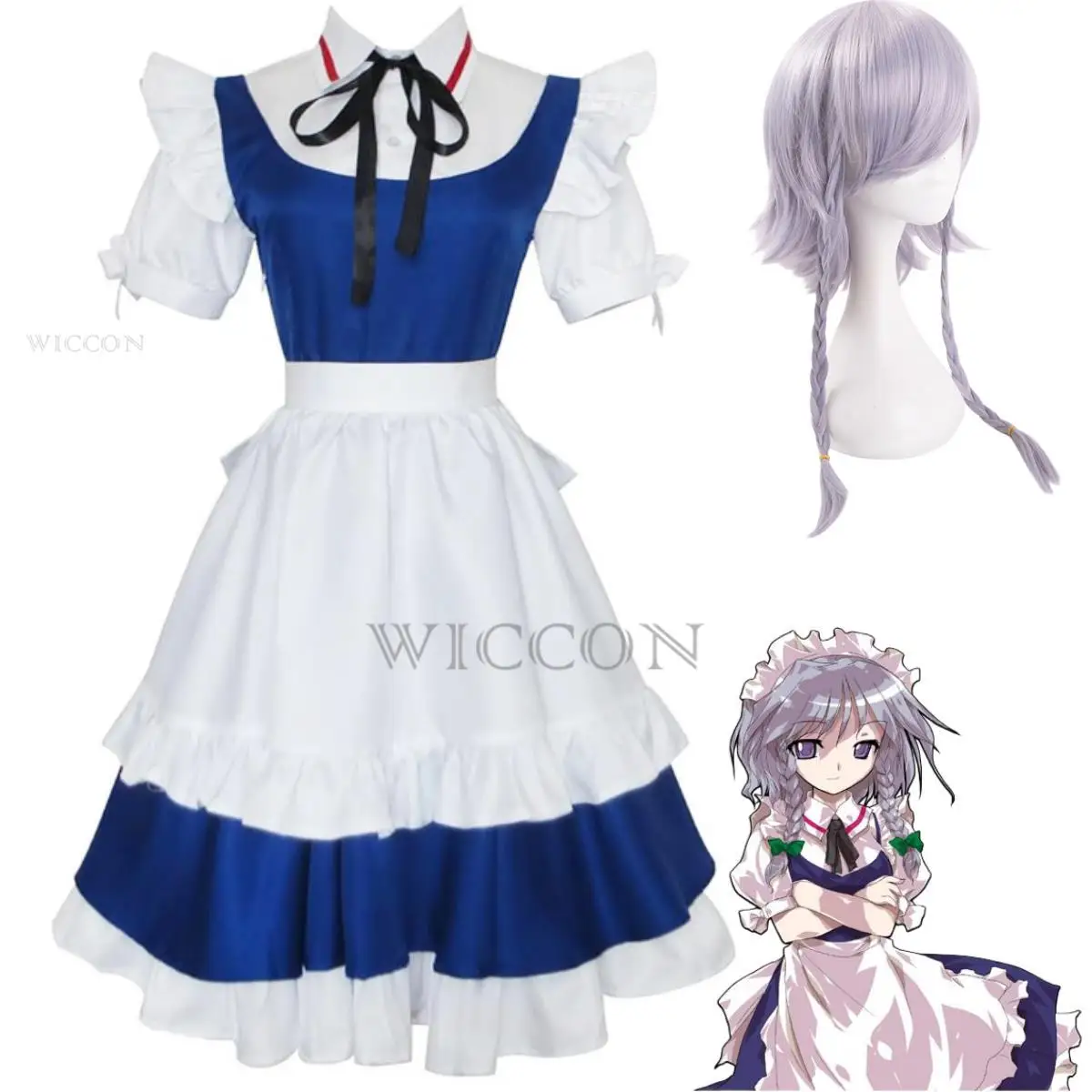 Disfraz-de-Anime-TouHou-Project-Izayoi-Sakuya-para-mujer-traje-de ...