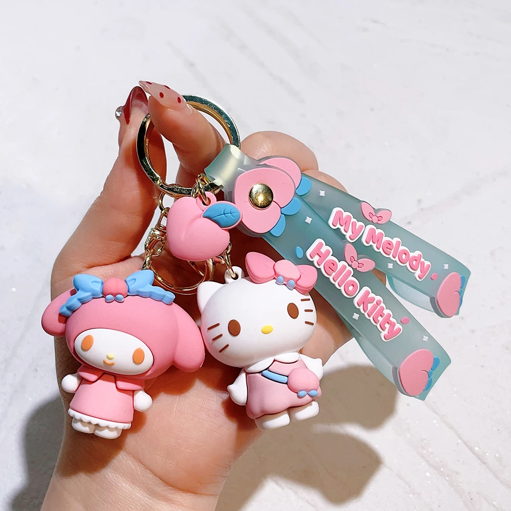 Sanrio-Hello-Kitty-Key-Chain-Women-Cute-Cartoon-Kuromi-Keychain-Girl ...