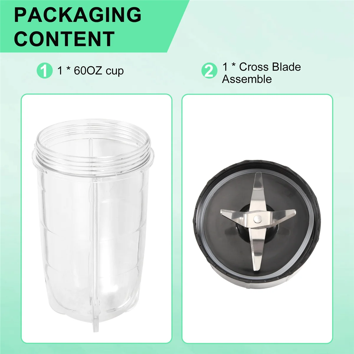 A29R Replacement Cross Blade + 16Oz Cup Set for Magic Bullet ...