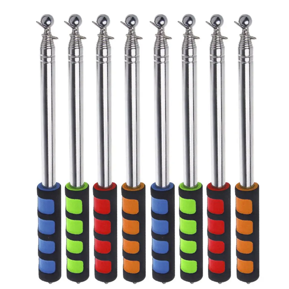 Flexible-Handle-Flagpole-Telescopic-Stainless-Steel-Tour-Guide-Banner ...