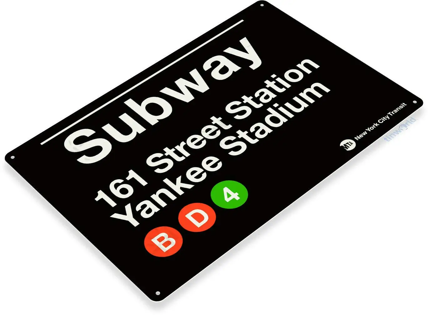 Yankee Stadium New York Street Subway 161 Retro Wall Bar Decor Metal ...