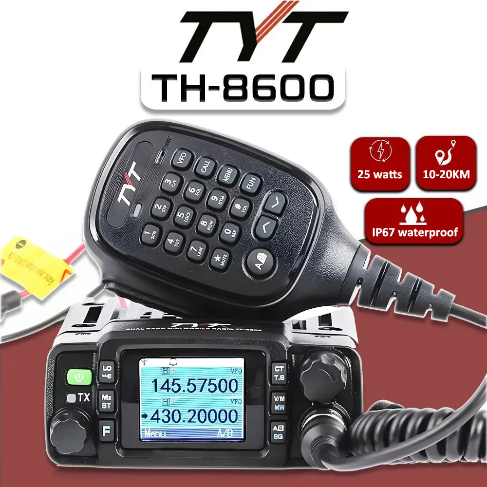 TYT-Mini-Radio-m-vil-TH8600-IP67-resistente-al-agua-25W-TH-8600-banda ...