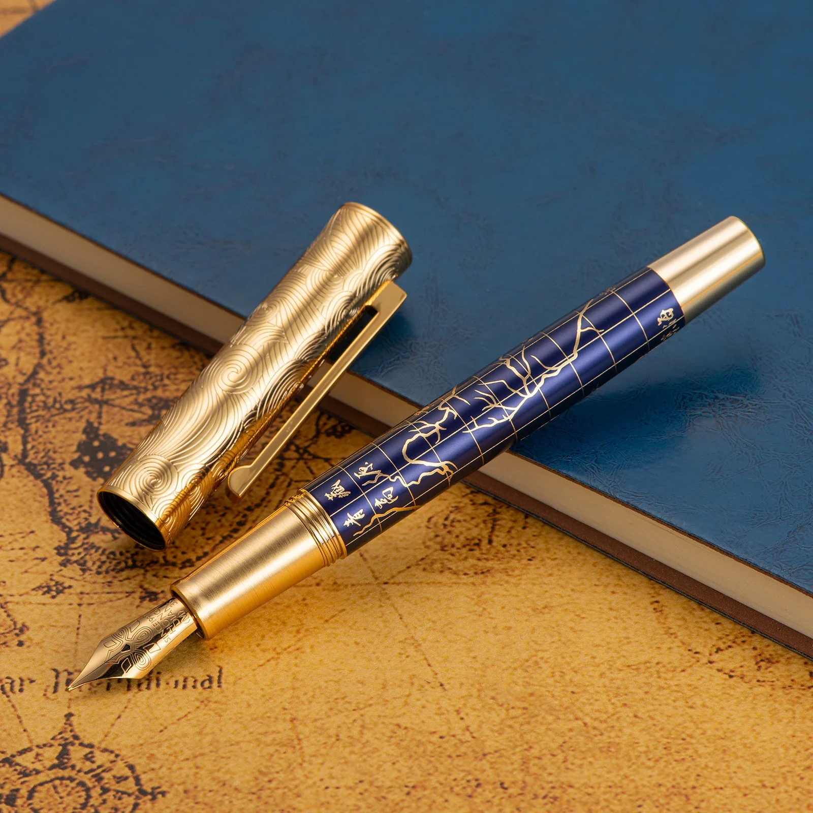 Hongdian-8041-Fountain-Pen-EF-F-M-Nib-Beautiful-Patterns-on-The-Qinghai ...