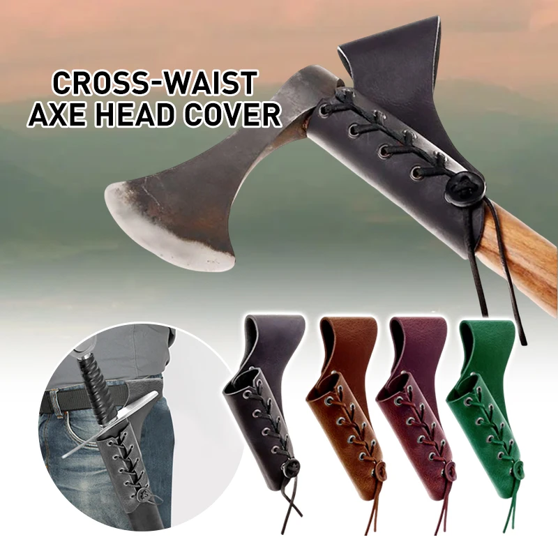 Medieval-Viking-Knight-Sword-Sheath-PU-Leather-Axe-Blade-Case-Axe ...